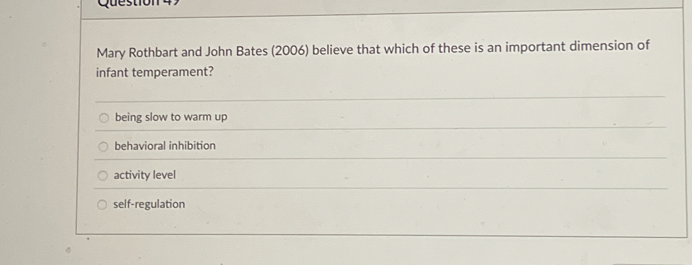 Solved Mary Rothbart and John Bates (2006) ﻿believe that | Chegg.com