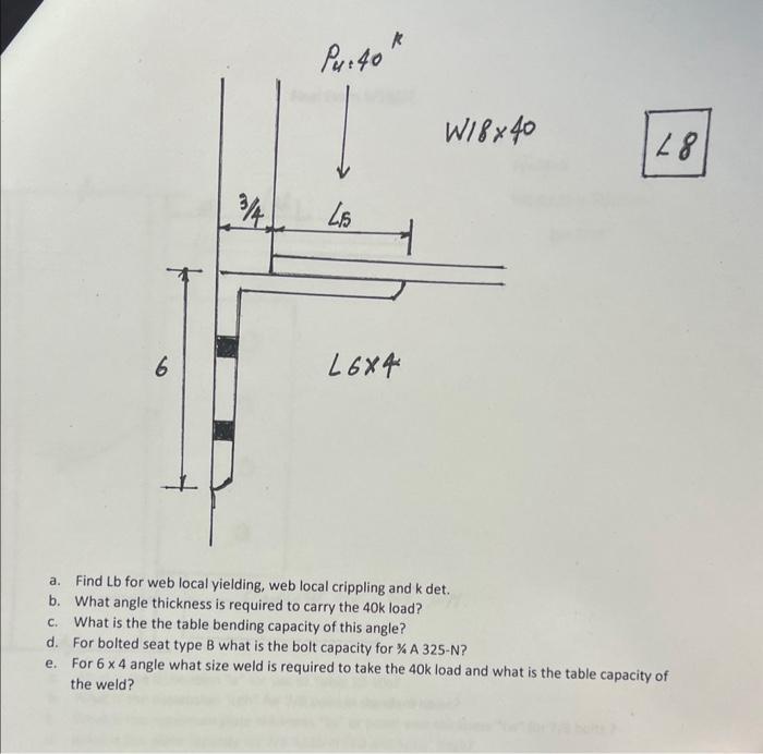 a. Find Lb for web local yielding, web local | Chegg.com