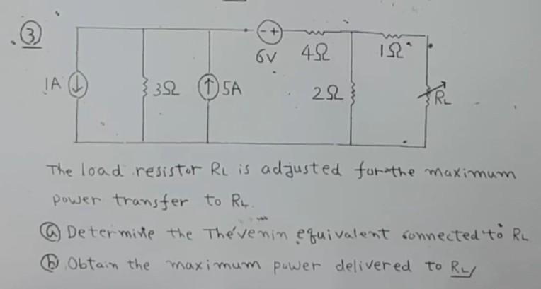 Solved The load resistor RL is adjusted for-the maximum | Chegg.com