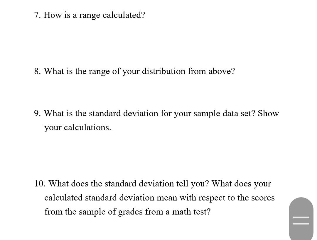 Solved The numbers below represent the scores of a sample of | Chegg.com