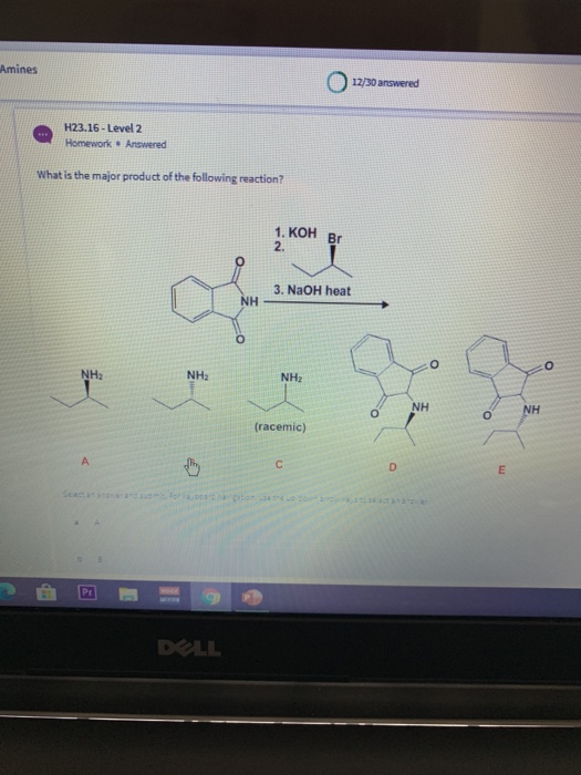 Solved Amines 12/30 answered H23.16 - Level 2 Homework . | Chegg.com Solved Amines 12/30 answered H23.16 - Level 2 Homework . | Chegg.com