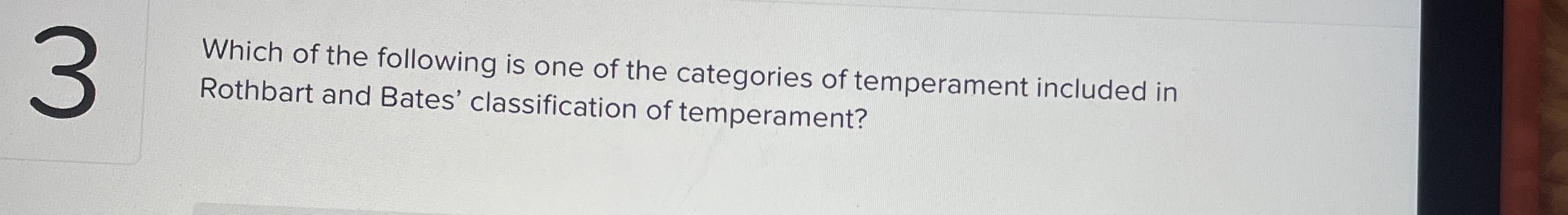 Solved 3Which of the following is one of the categories of | Chegg.com