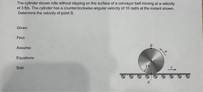 Solved The cylinder shown rolls without slipping on the | Chegg.com