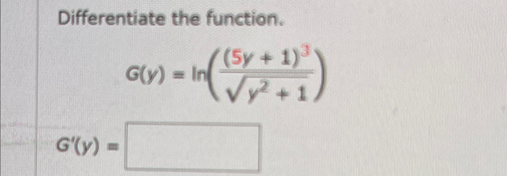 Solved Differentiate the | Chegg.com