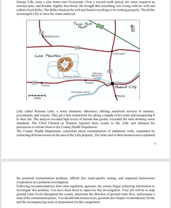 George Lilly owns a nice home near Crossroads. Over a | Chegg.com