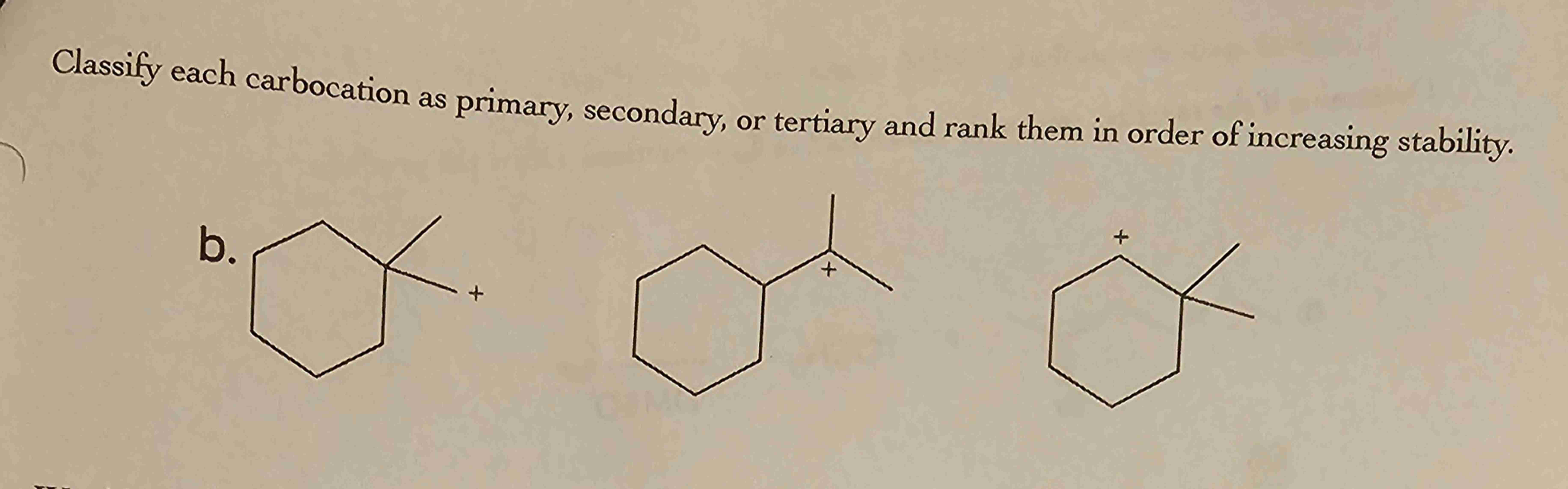 Solved Classify each carbocation as primary, secondary, ﻿or | Chegg.com