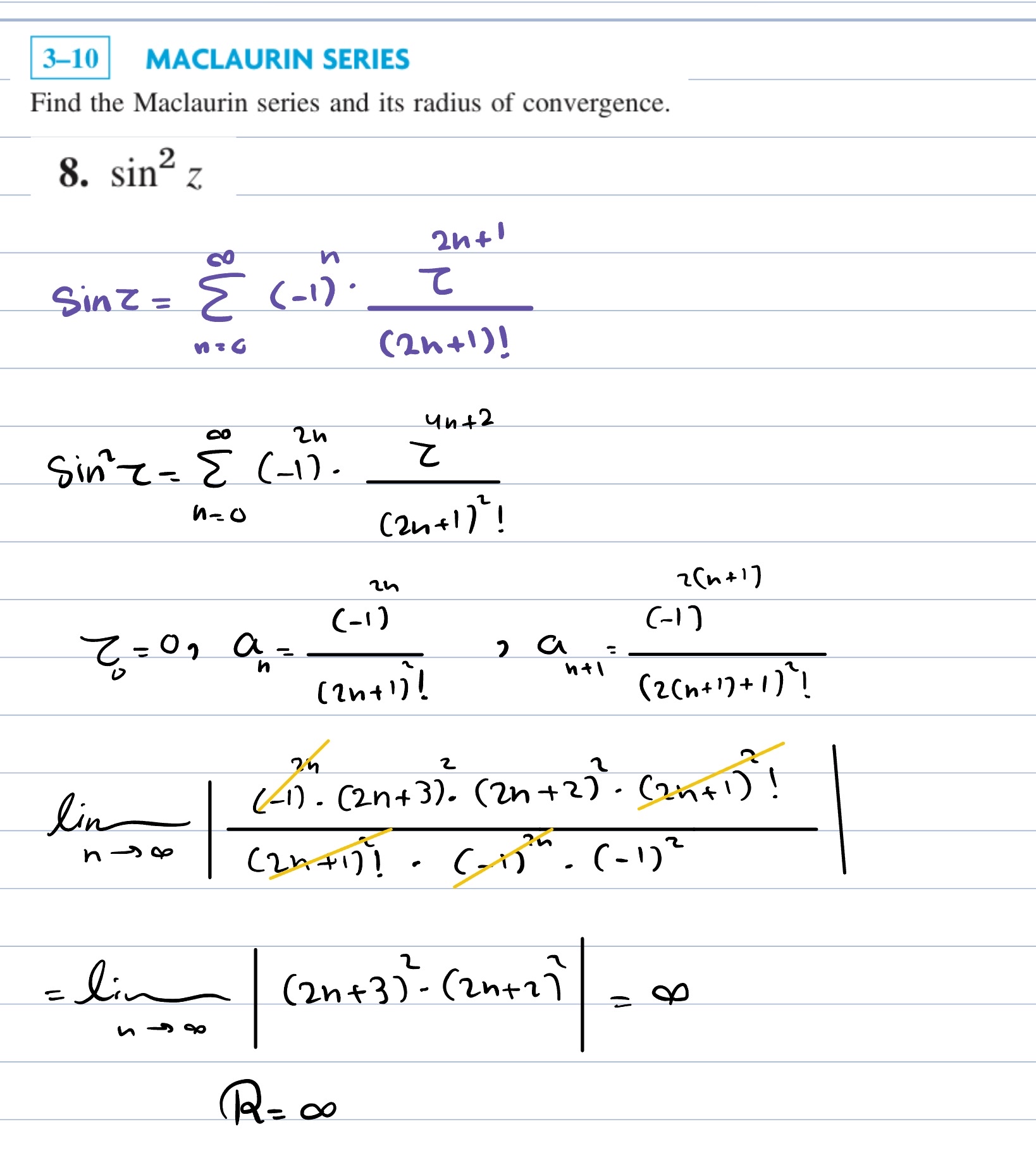 Solved Steps for 3-10MACLAURIN SERIESFind the Maclaurin | Chegg.com
