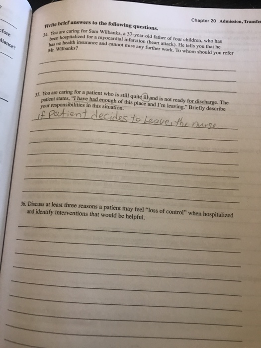 Solved Write brief answers to the following questions. H. | Chegg.com