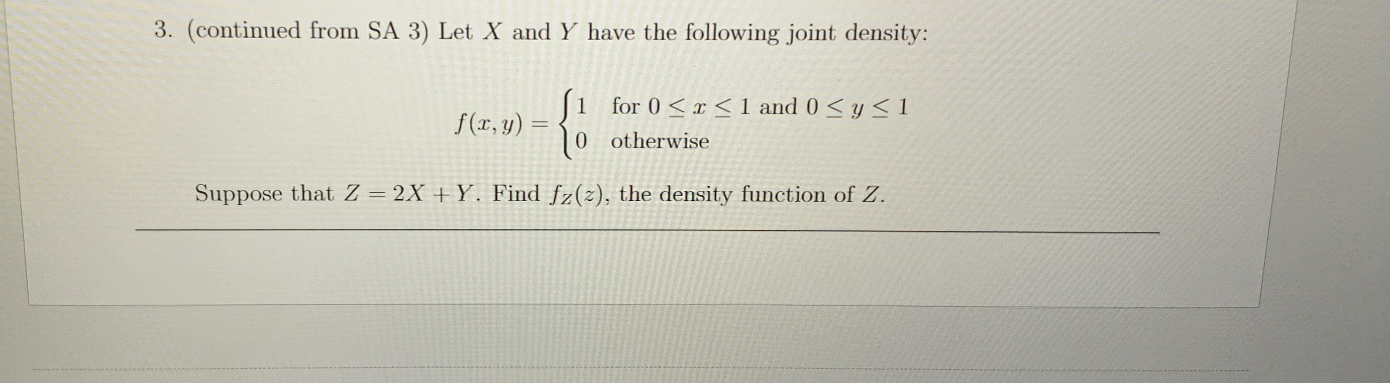 Solved (continued from SA 3) ﻿Let x ﻿and Y ﻿have the | Chegg.com