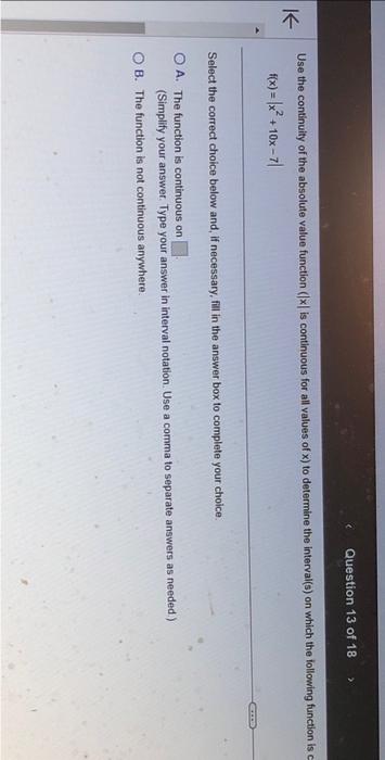 Solved use the continuinity of the absolute value function ( | Chegg.com