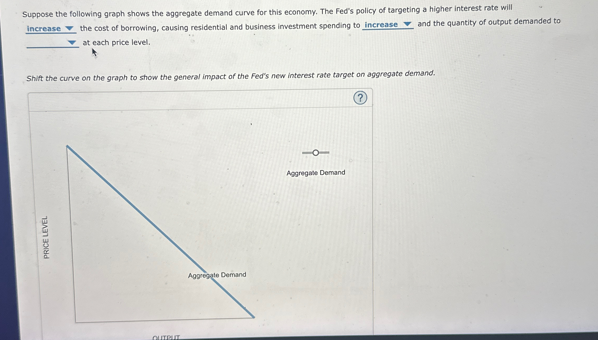 Solved Suppose the following graph shows the aggregate | Chegg.com