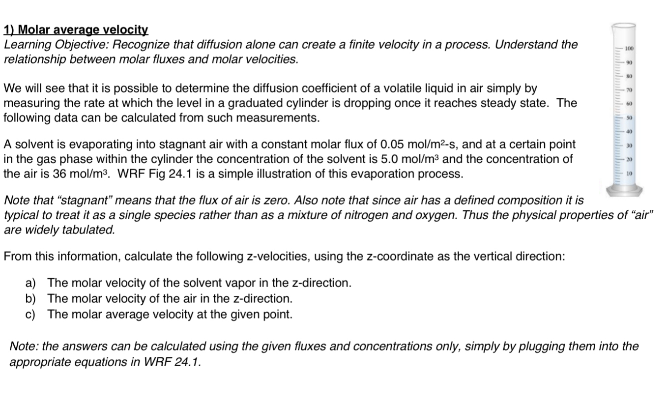 Solved Molar average velocityLearning Objective: Recognize | Chegg.com