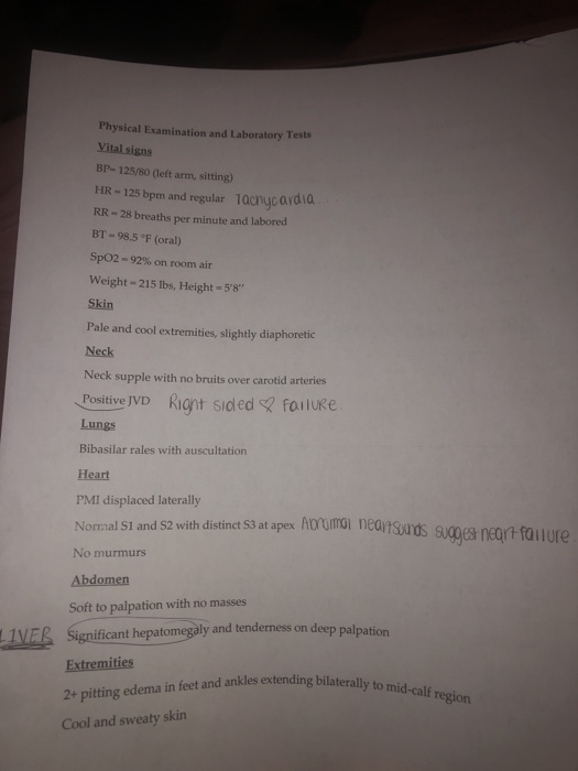 Solved History of Present Illness H.J. presented to the | Chegg.com