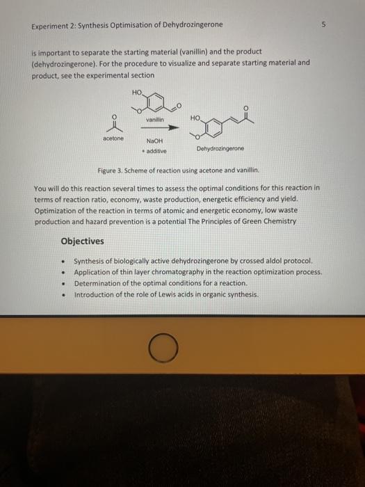 Solved Experiment 2: Synthesis Optimisation of | Chegg.com