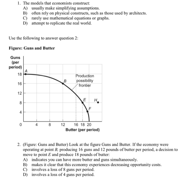Solved 1. The models that economists construct: A) usually | Chegg.com