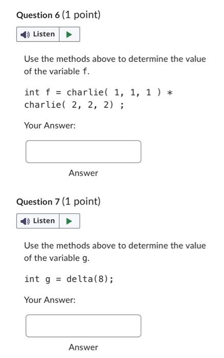 Solved Question 1 (1 point) Use the methods above to | Chegg.com