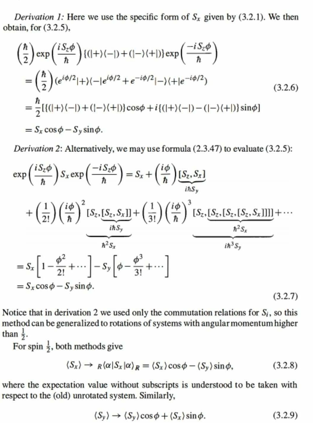 Solved (Sy) → (Sy)cos + (Sx)sino. Derivation 1: Here we | Chegg.com