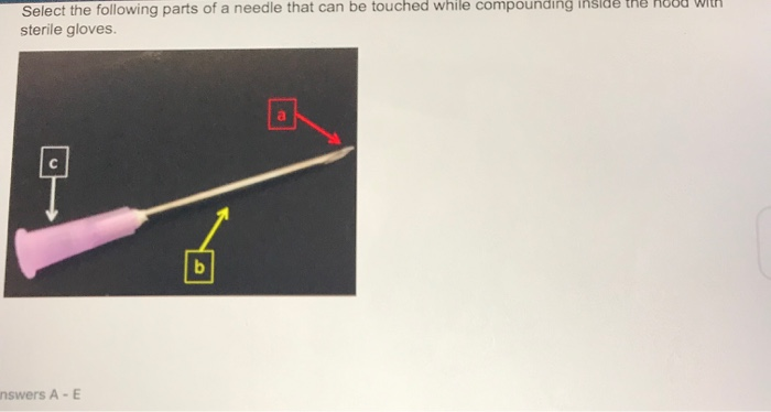 Solved Select the following parts of a needle that can be | Chegg.com