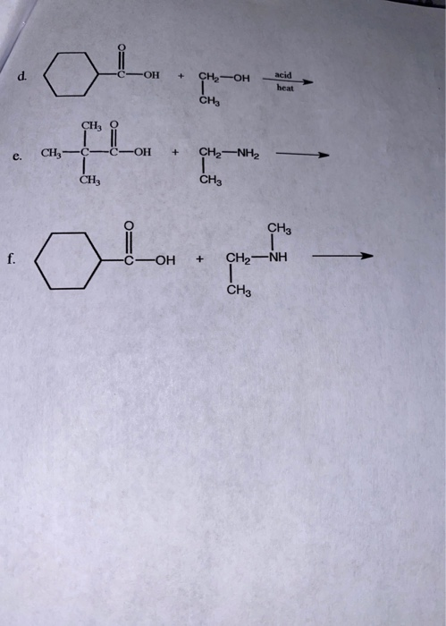 Solved -O-OH + CH2-OH acid CH e. CH, P. CH3 -C-C-OH CH, + | Chegg.com