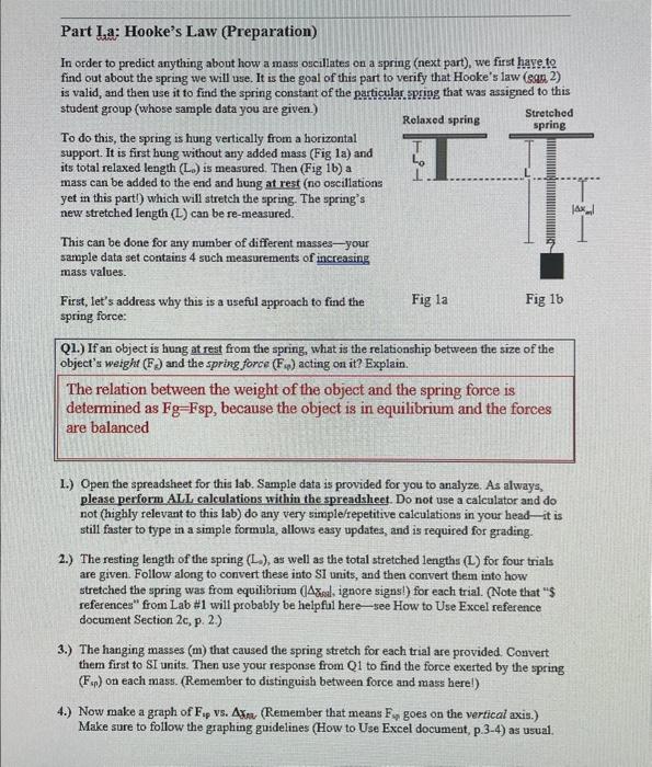 Physics 350 - Simple Harmonic Motion Objective: To | Chegg.com