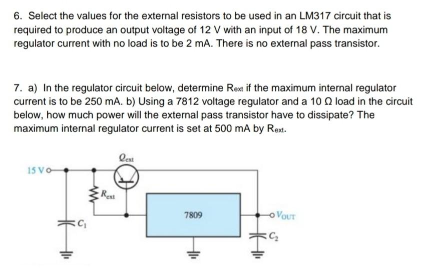 Solved 6. Select the values for the external resistors to be | Chegg.com