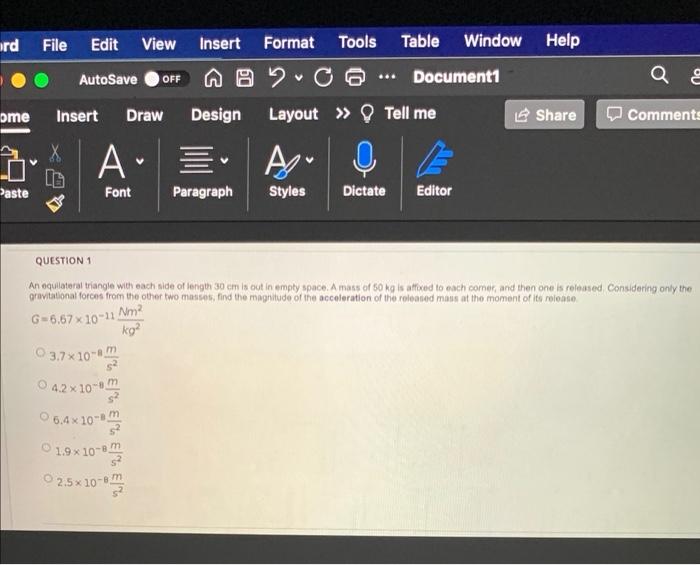 Solved ord File Edit View Insert Format Tools Table Window | Chegg.com