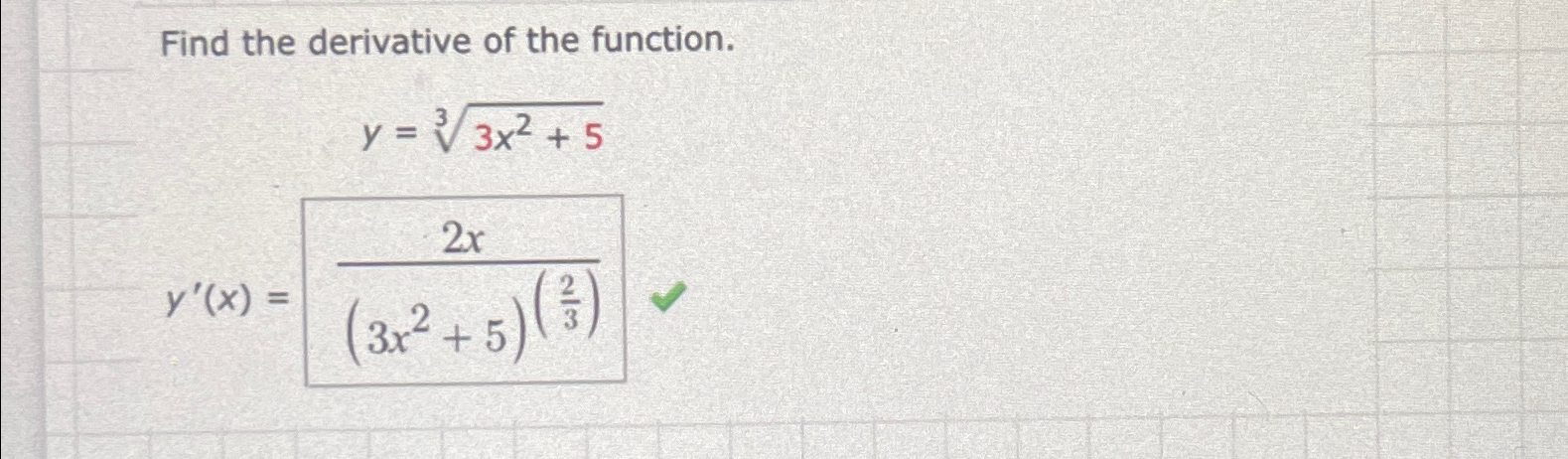 Solved Find the derivative of the | Chegg.com