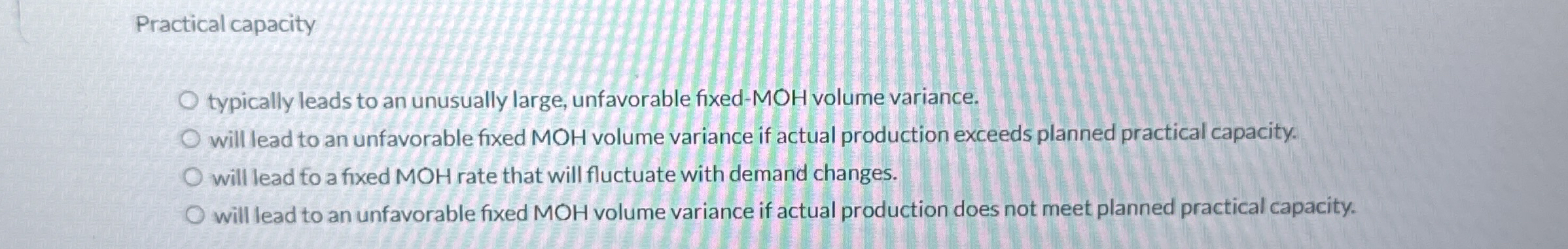 Solved Practical capacitytypically leads to an unusually | Chegg.com