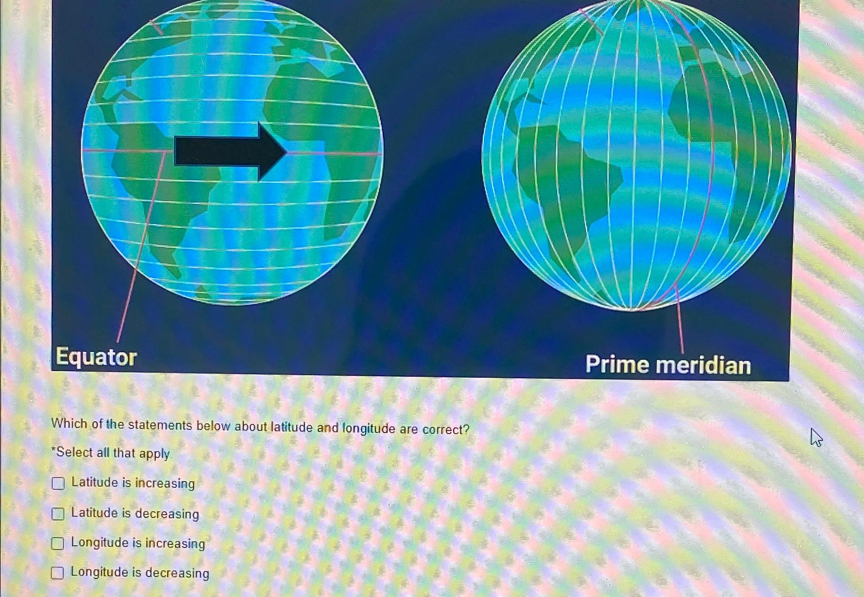 Solved Equator , ﻿Prime meridianWhich of the statements | Chegg.com