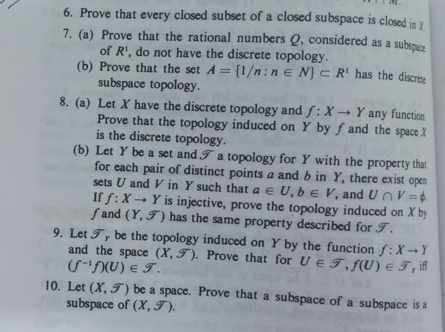 Solved 6. Prove that every closed subset of a closed | Chegg.com