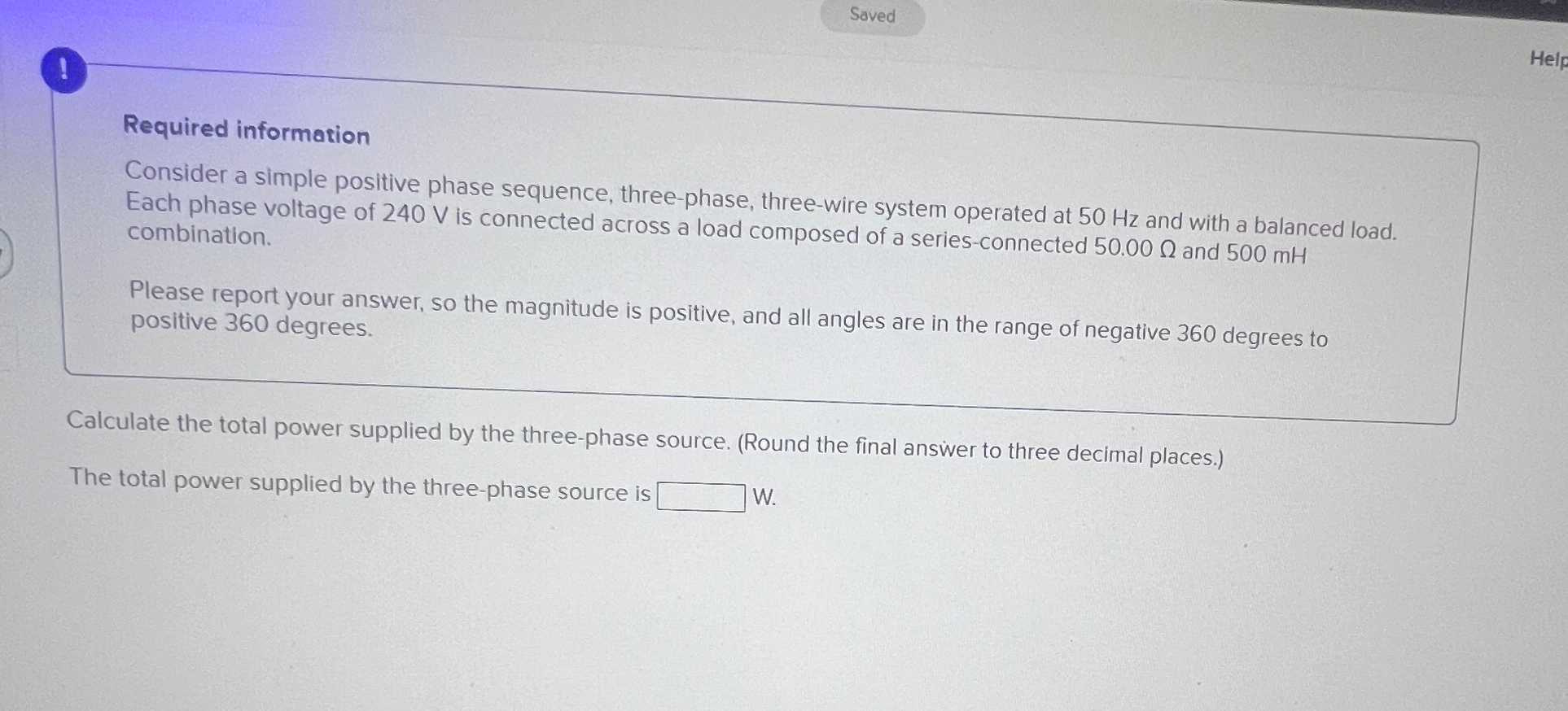 Solved Required informationConsider a simple positive phase | Chegg.com