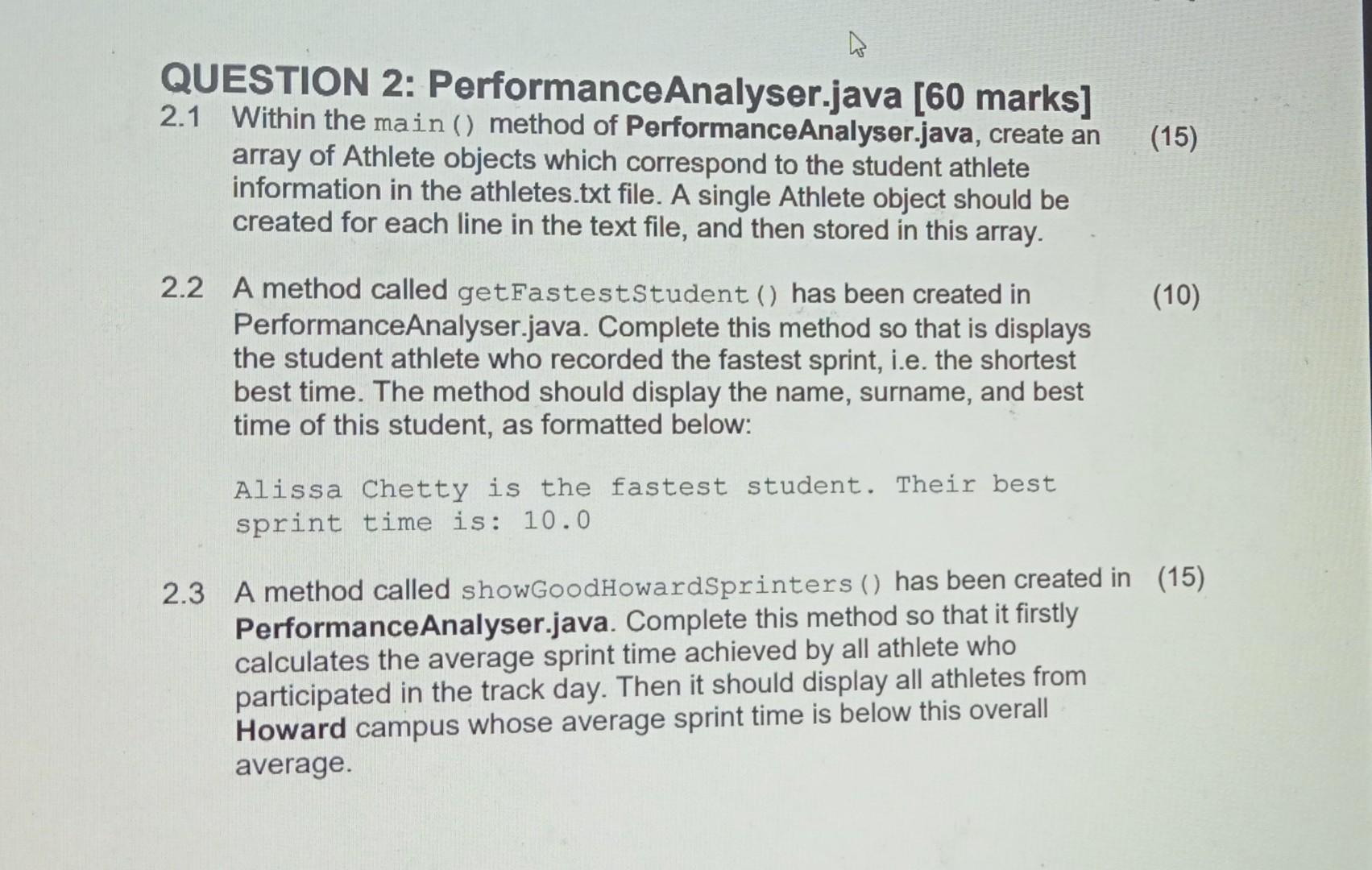 Solved Scenario UKZN hosted a mini-track day, where 208 | Chegg.com
