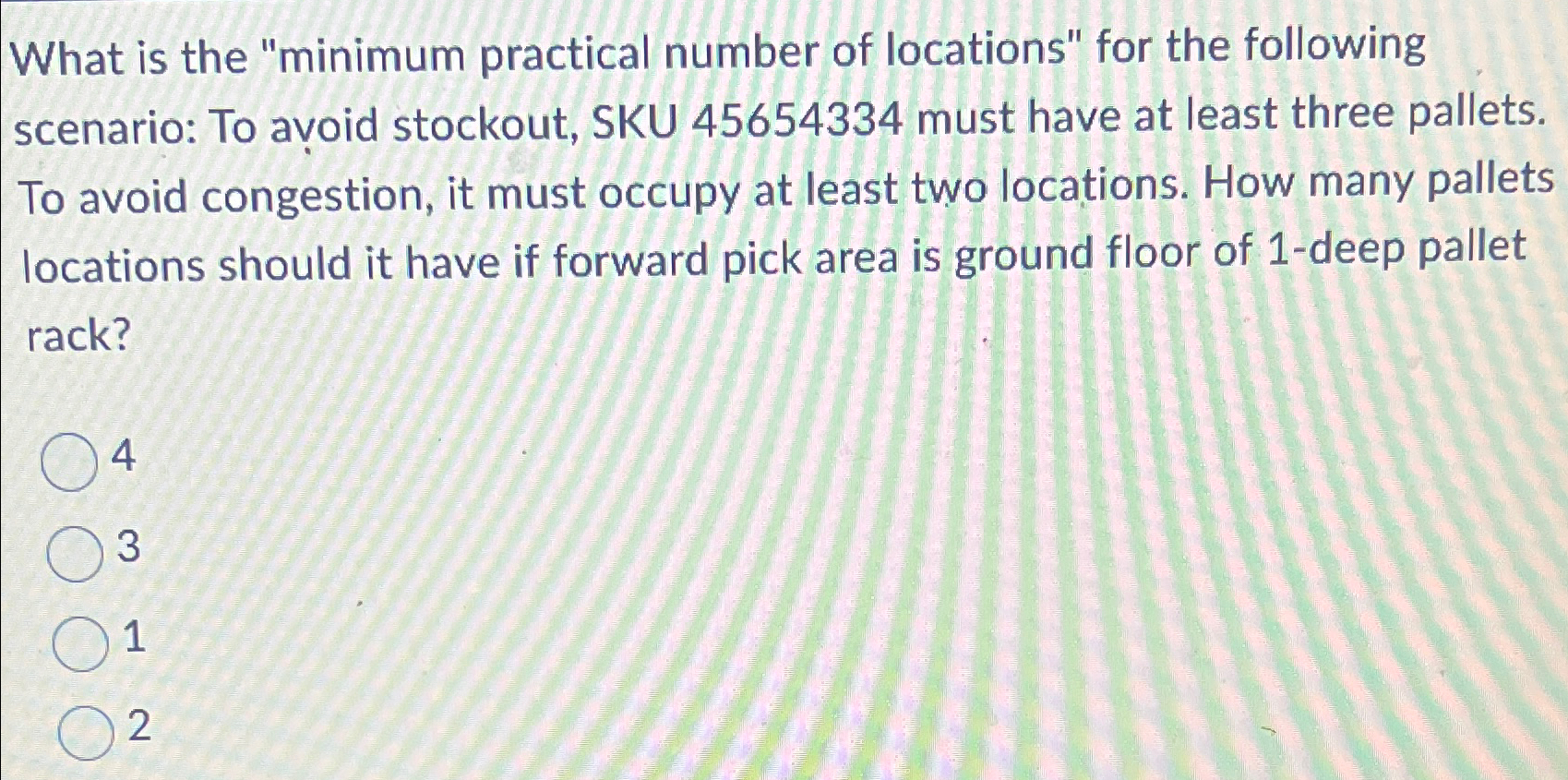 Solved What is the "minimum practical number of locations" | Chegg.com