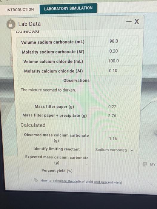 Solved What is the expected mass of calcium carbonate?What | Chegg.com