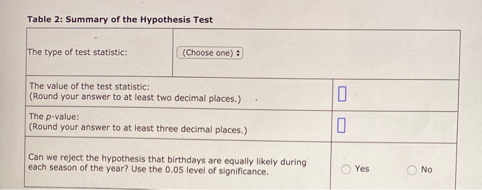 Solved Are birthdays "evenly distributed throughout the | Chegg.com