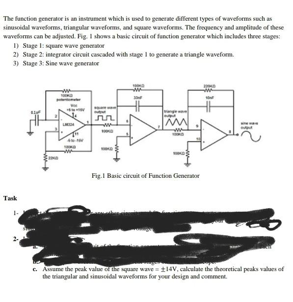 Solved The function generator is an instrument which is used | Chegg.com