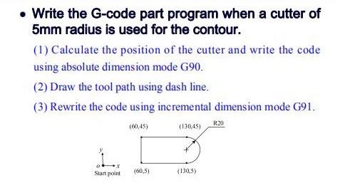 Solved Rewrite the code using incremental dimension mode G91 | Chegg.com