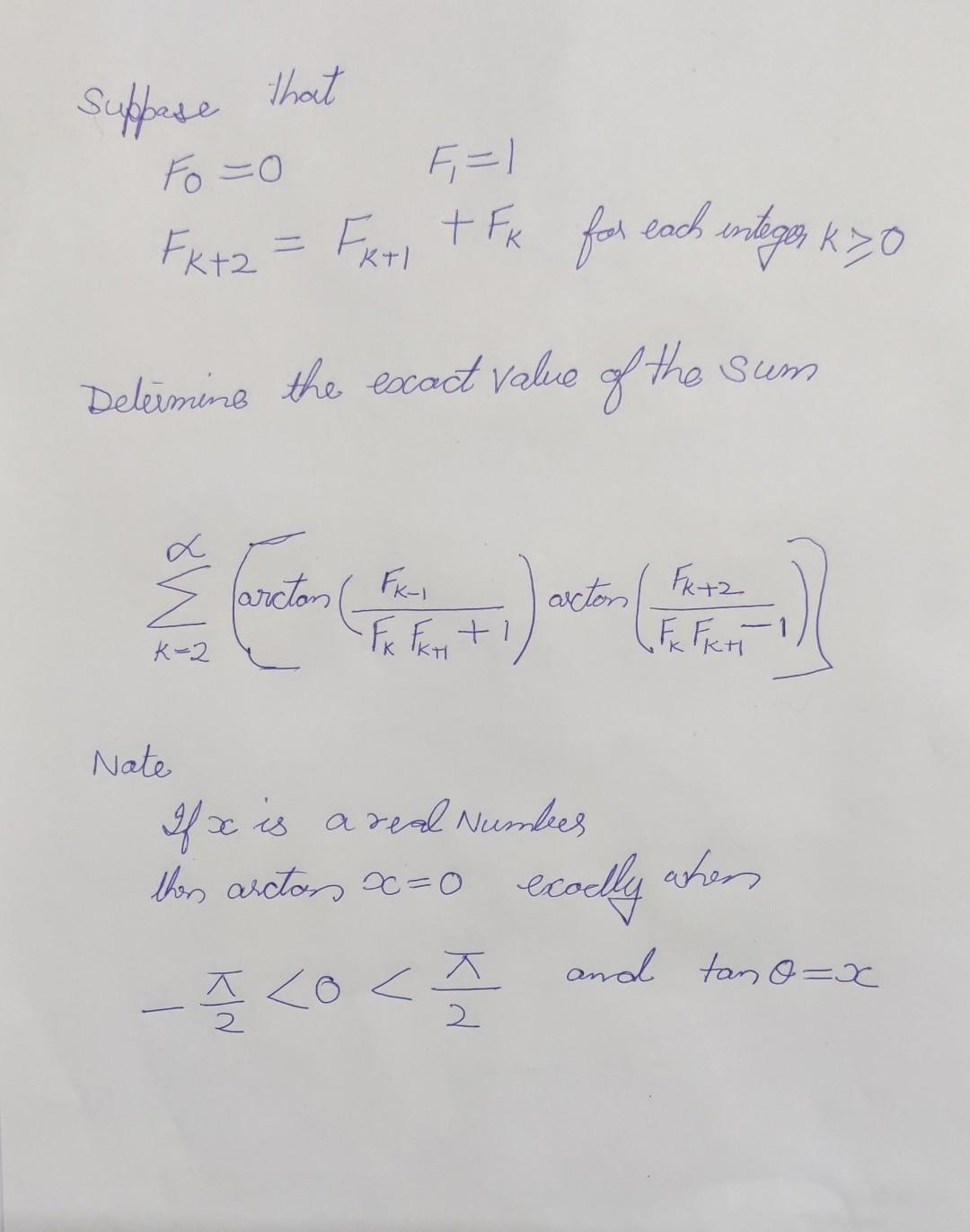Solved Suppase that F0=0F1=1Fk+2=Fk+1+Fk for each integes | Chegg.com