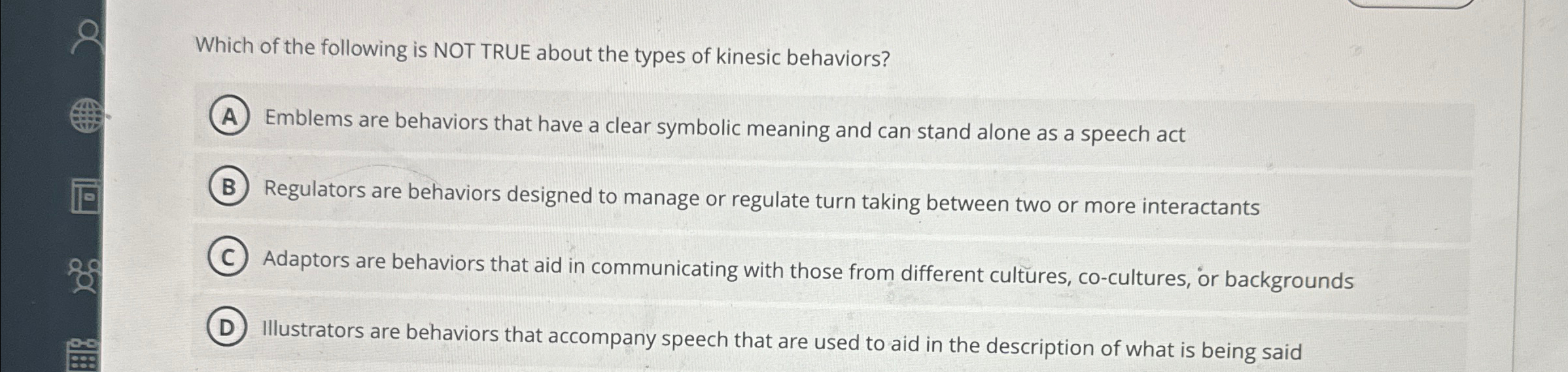 Solved Which of the following is NOT TRUE about the types of | Chegg.com