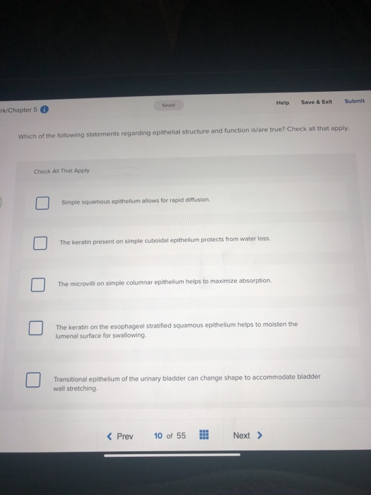 Solved Help Save & Exit Submit rk/Chapter 5 0 Which of the | Chegg.com