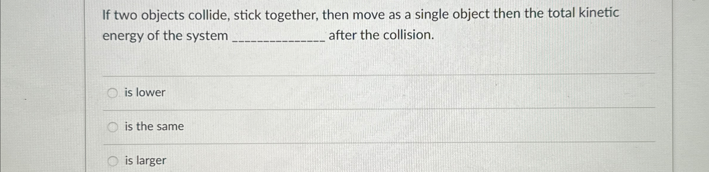 Solved If Two Objects Collide Stick Together Then Move As 9073