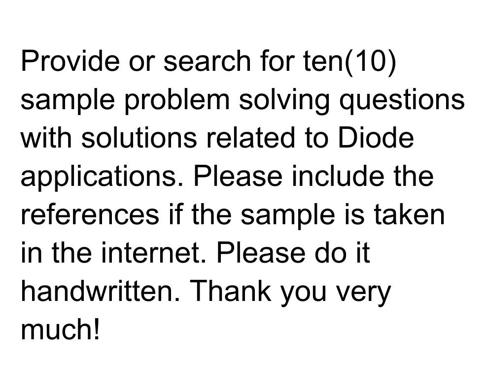 Solved Provide or search for ten(10) sample problem solving | Chegg.com