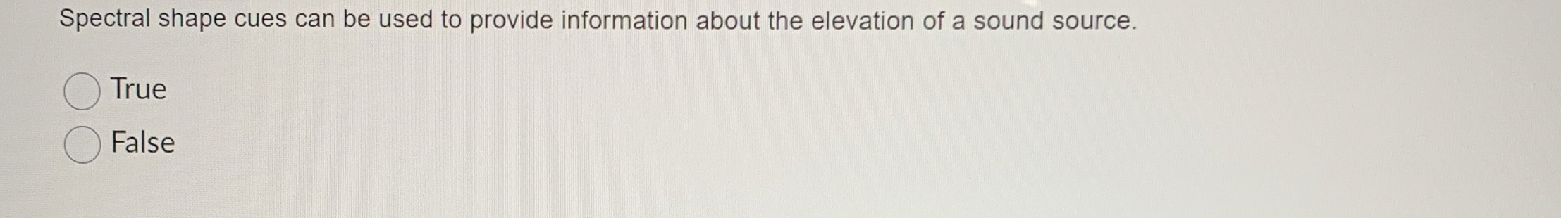 Solved Spectral shape cues can be used to provide | Chegg.com