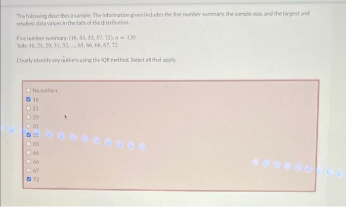 Solved The following describes a sample. The information | Chegg.com
