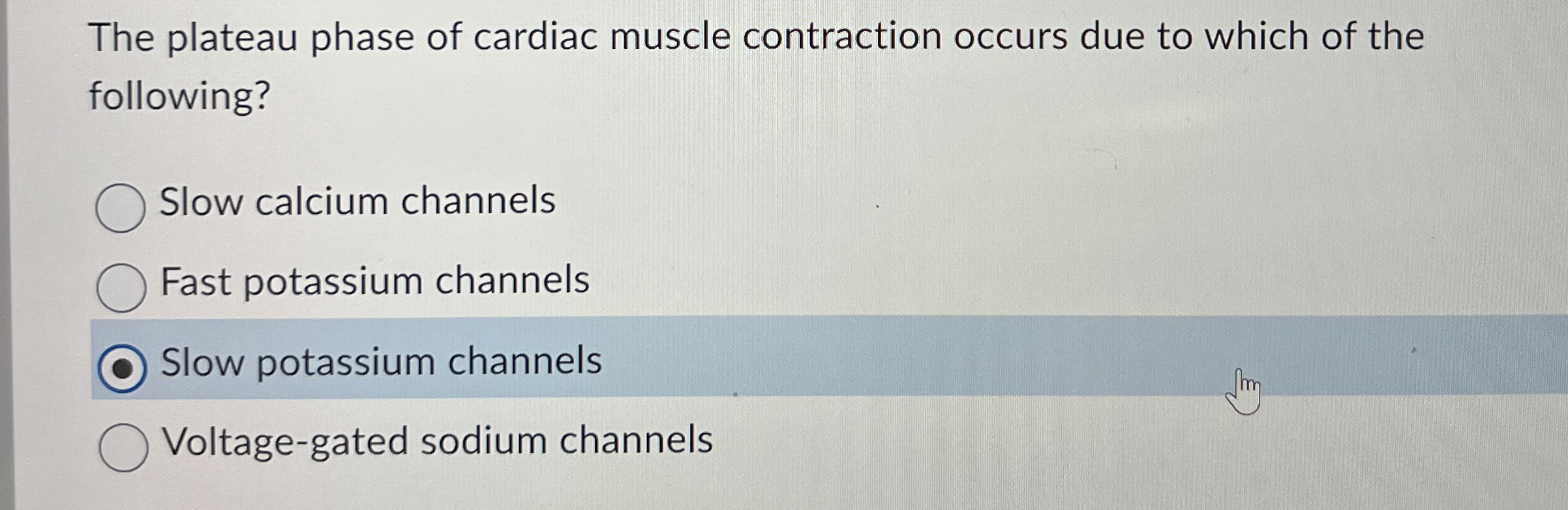 Solved The plateau phase of cardiac muscle contraction | Chegg.com