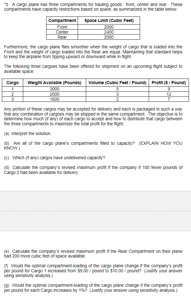 Solved Please help me with this linear programming question, | Chegg.com