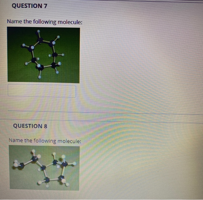 Solved QUESTION 1 Name the following molecule: QUESTION 2 | Chegg.com