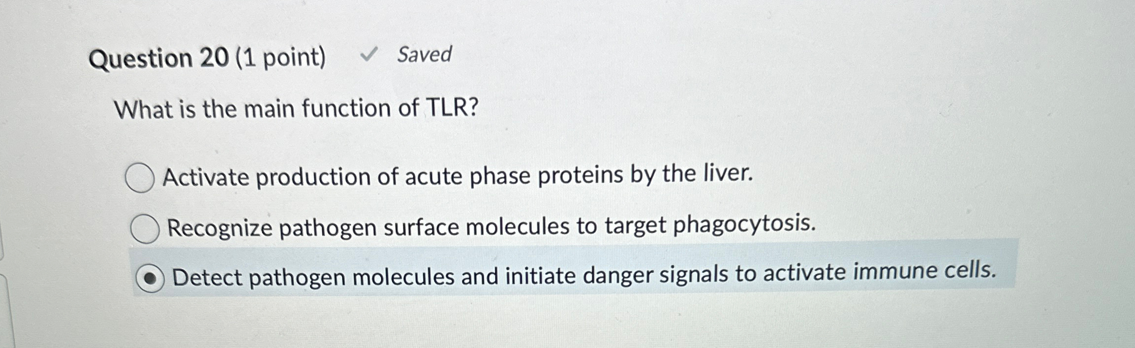 Solved Question 20 (1 ﻿point) ﻿SavedWhat is the main | Chegg.com