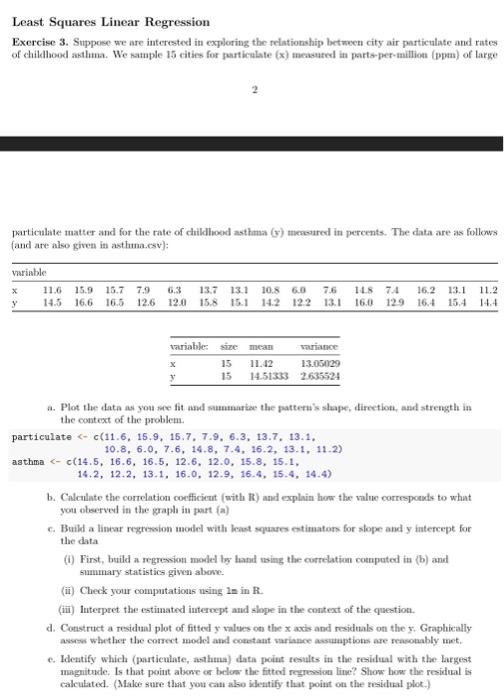 Solved Exercise 3. Suppose we are interested in exploring | Chegg.com