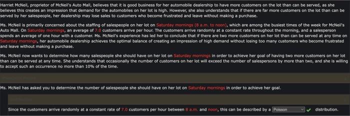 Solved Harriet McNeil, proprietor of MeNell's Auto Mall, | Chegg.com